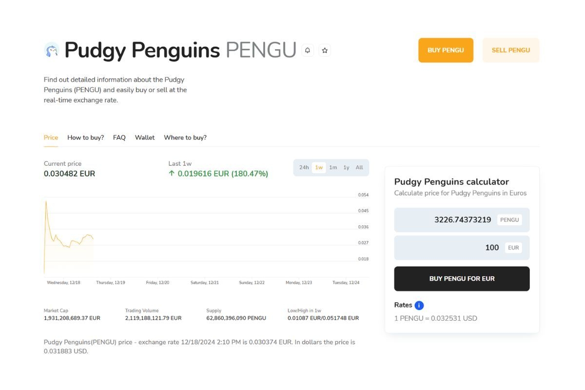 What is Pudgy Penguins (PENGU) Cryptocurrency and How Does It Work?