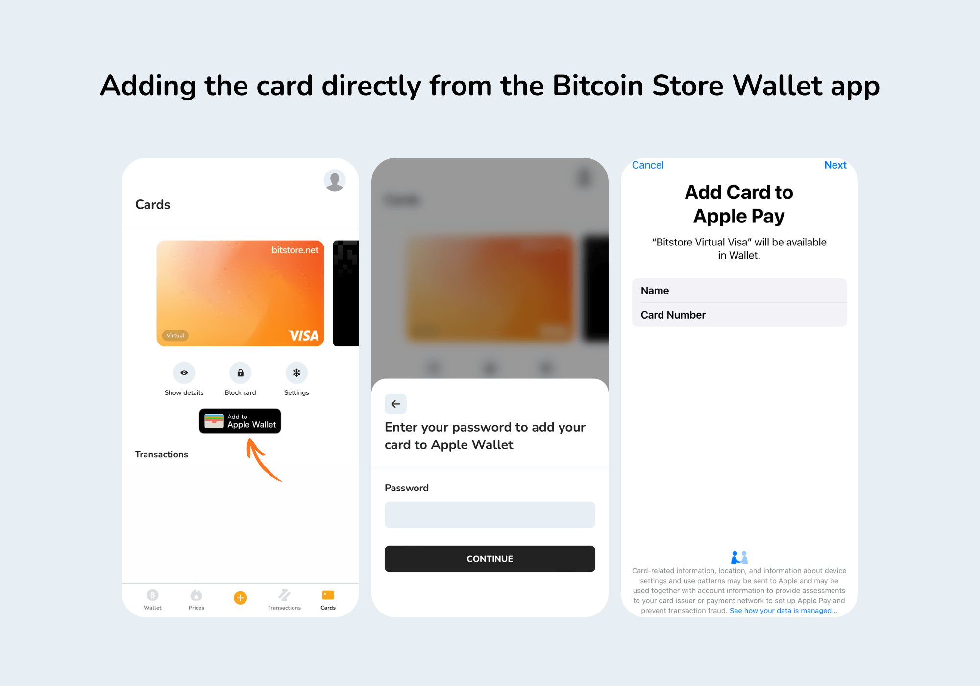 Cum adaugi Bitstore Card in Apple Wallet (Ghid detaliat)